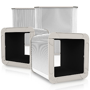 Crucial Air Replacement Particle and Carbon Filter Compatible with Blueair Parts # Blue Pure 211+ & Models Blue Pure 211 Plus Air Purifier Foldable (4 Pack)