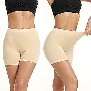 LALESTE Slip Shorts Womens Under Dress Seamless Smooth Anti Chafing Bike Shorts Boy Shorts Underwear Boxer Briefs