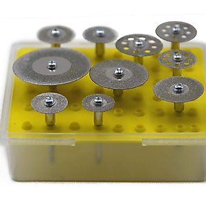 Diamond Cutting Wheel, 10PCS 1/8" Diamond Cutting Discs Cut-off Wheel Blades Set Comepatible with Dremel Rotary Tool by Oudtinx