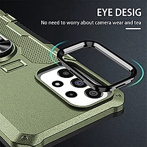 CCSmall for Samsung Galaxy Note20 Case with Metal Ring Kickstand for Women & Men, Heavy-Duty Protection Shockproof Bumper Cover Case for Samsung Galaxy Note 20 TY Green