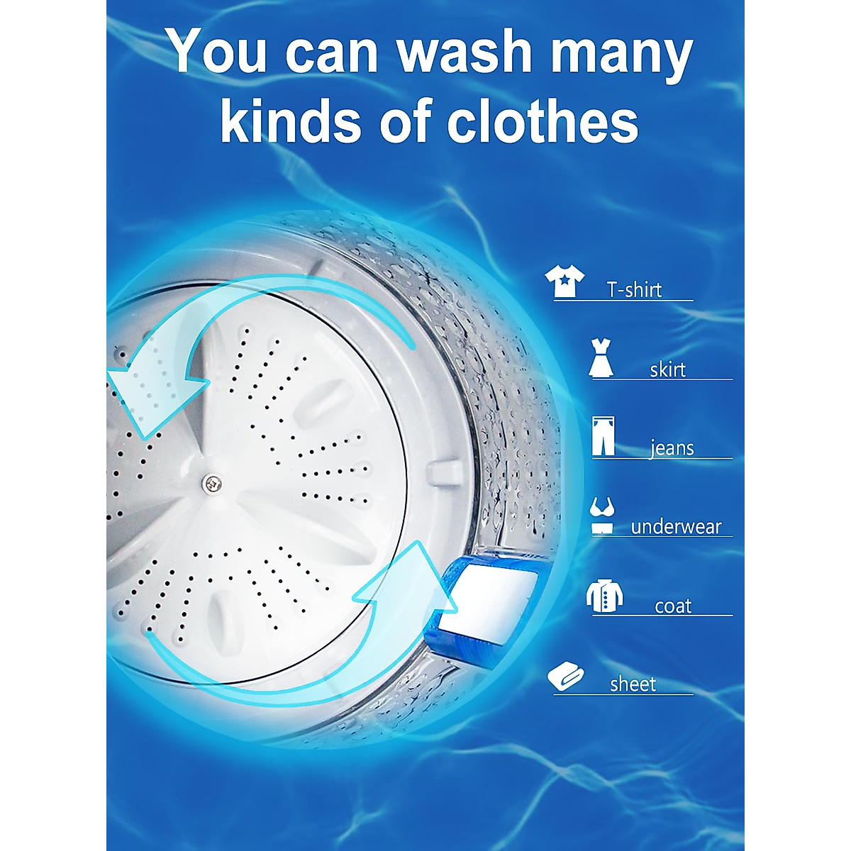 KRIB BLING Full-Automatic Washing Machine with LED Display 25 lbs Portable Washer 10 Wash Program & 8 Water Level Drain Pump Ideal for Camping, Apartment, Dorm Grey