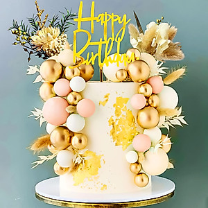 JeVenis Natural Boho Cake Topper Boho Cake Decorations Cake Flowers Decorations Floral Cake Topper for Baby Shower Wedding Bridal Birthday Party Supplies