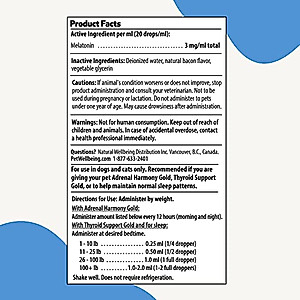 Pet Wellbeing Pet Melatonin for Cats - Vet-Formulated - Support for Feline Hyperthyroid, Natural Relaxant, Sleep Support - Liquid Supplement 2 oz (59 ml)