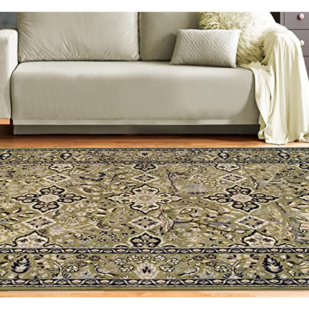 SUPERIOR Radcliffe Collection Area Rug, 8mm Pile Height with Jute Backing, Traditional European Tapestry Design, Fashionable and Affordable Woven Rugs - 8' x 10'