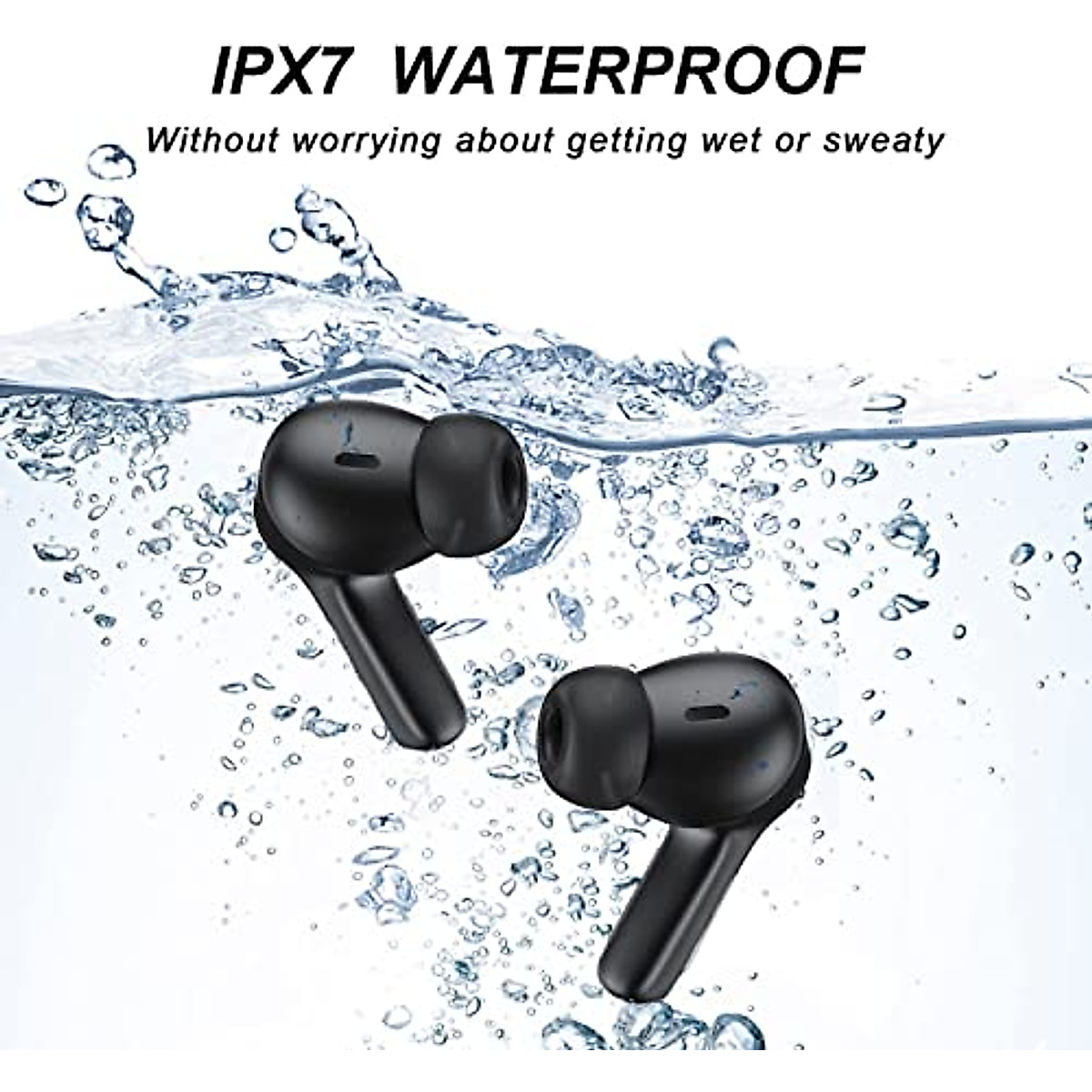 VANZO Wireless Bluetooth Earbuds, True Wireless Stereo Headsets in-Ear, 30H Playtime & Wireless Charging Case, Built-in Mic Earphones Premium Sound, Touch Control, IPX5 Waterproof Sport Headphones