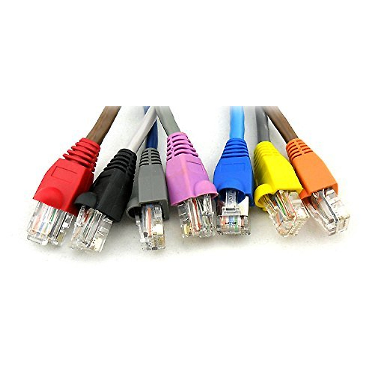 Accessbuy 100 Pack RJ45 CAT6 CAT6E CAT5 CAT5E Ethernet Network Cable Strain Relief Boots Cable Connector Plug Cover Mixed Color for Laptop