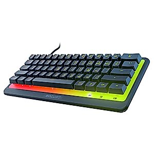 ROCCAT Magma Mini - 60% RGB Gaming Keyboard with 5 Programmable Lighting Zones, Membrane Key switches, Programmable Function Layers, Anti-Ghosting, & Spill Resistance - Black