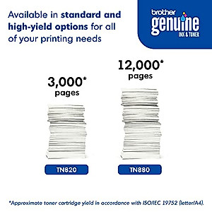 Brother Genuine Super High Yield Toner Cartridge, TN880, Replacement Black Toner, Page Yield Up To 12,000 Pages, Amazon Dash Replenishment Cartridge