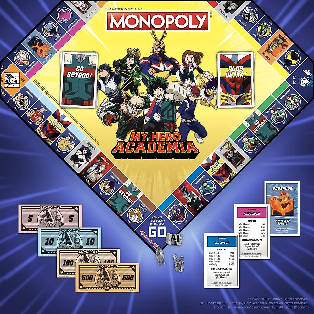 Monopoly: My Hero Academia Board Game | Buy, Sell, Trade Fan-Favorite Heroes from The Popular Anime Show | Classic Monopoly Game | Officially-Licensed My Hero Academia Merchandise