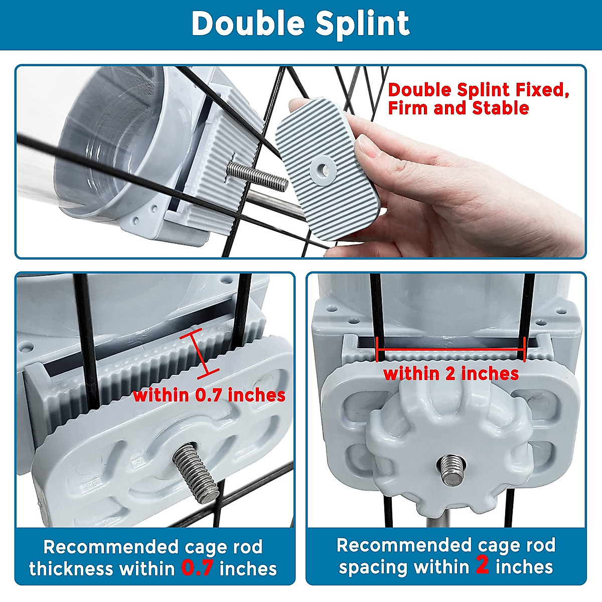 Vannon Top Fill Dog Water Bottle for Crate, Dog Water Dispenser for Cage, Pet Auto Feeding Water Bottle for Dogs & Rabbits, Leakproof, BPA Free, 23oz, [2023 New Upgraded]