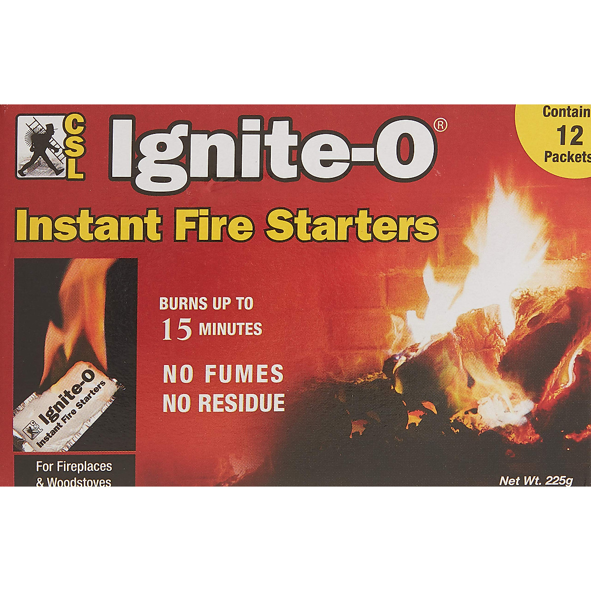 Ignite-O Creosote Sweeping Log FS855-24 Instant Fire Starter, 12-Packets, Brown/A