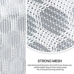 COMLIFE Set of 2 Delicates Honeycomb Mesh Laundry Bag，Use YKK Zipper，with Handle, Extra Large Opening, Side Widening Design, Baby Products, Face Cleansing Pads,Socks, Fine Knitwear Mesh Wash Bags (Blue)