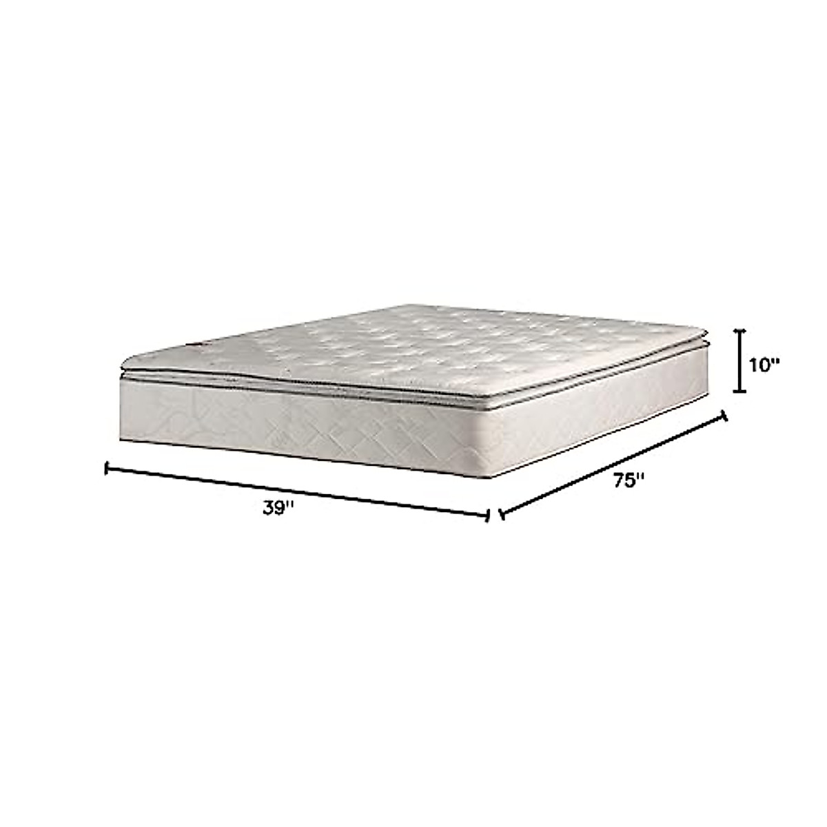 Greaton, 10-Inch Medium Plush Pillowtop Innerspring Mattress, Twin