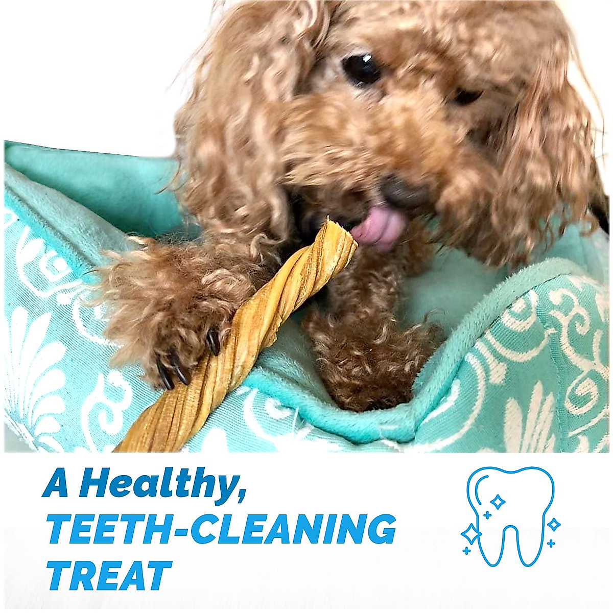 Beef Tripe Sticks for Dogs (6" - 25 Count) All Natural Dog Treats from Free Range, Grass Fed Beef Dog Chews Safe & Easily Digestible – Lasting Twist Sticks - Great for Puppies & Senior Dogs