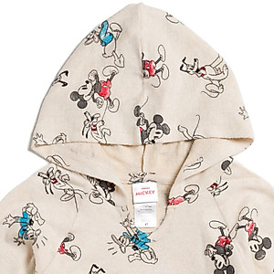 Disney Mickey Mouse Pluto Donald Duck Newborn Baby Boys Pullover Hoodie and Pants Outfit Set White 6-9 Months