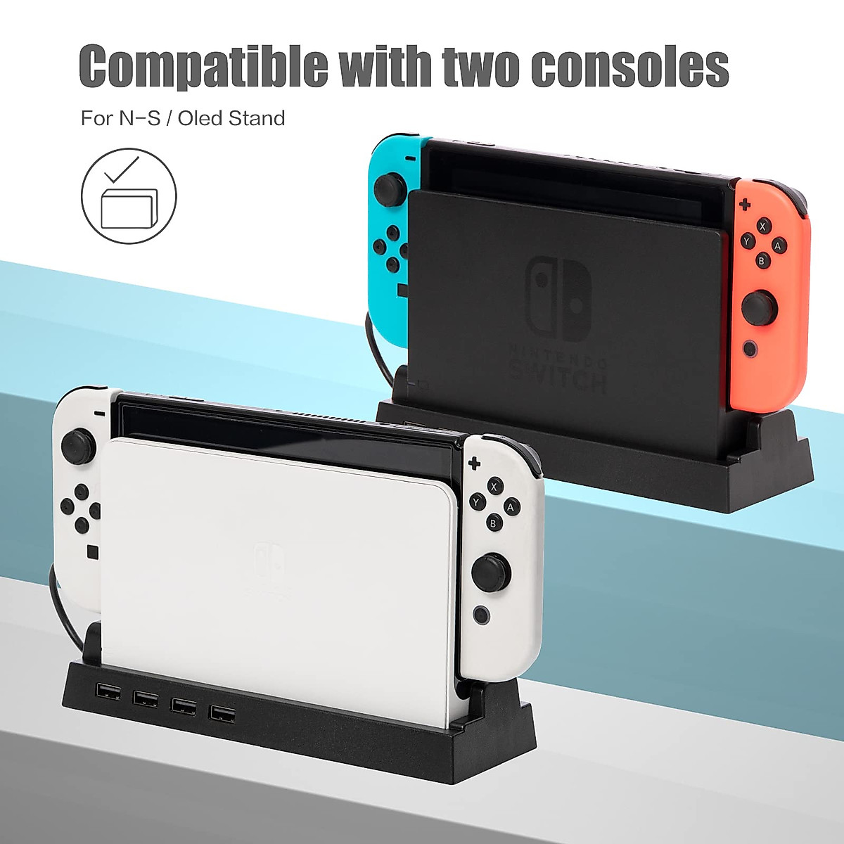 Switch Hub Dock, USB Hub for Nintendo Switch with 4 Output Ports (Does not work with keyboard and mouse)