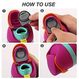 6pcs Replacement Stopper Compatible with Owala FreeSip 24oz 32oz, Water Bottle Lid Mouth Stopper Accessories for Owala 19/24/32/40oz BPA-Free Cap Sealing Gasket Silicone Plug