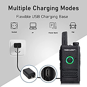 TIDRADIO Walkie Talkies for Adults Two Way Radios Long Range,10 Pack,22 Channels,Dual PTT for Manufacturing Restaurant Business Commercial Hunting Hiking Healthcare