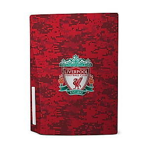 Head Case Designs Officially Licensed Liverpool Football Club Crest Red Camouflage Art Vinyl Faceplate Sticker Gaming Skin Decal Cover Compatible With Sony PlayStation 5 PS5 Disc Edition Console