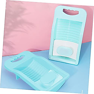 Zerodeko 4 Pcs Small Washboard Laundry Board Washboard for Hand Washing Clothes Bra Washboards Socks Mini Washboard Small Handle Household Laundry Tool Pp Household Items Child Manual