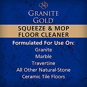 Granite Gold Squeeze and Mop Floor Cleaner For Granite, Marble, And Other Natural Stone Or Ceramic Tile Surfaces, 32 Fl Oz