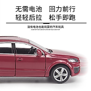 for Audi R8 Q7. 1:36 Alloy Car Off-Road Vehicle Children's Toy Pull Back Car Model Ornaments Boy Birthday Gift Collection (Color : White)
