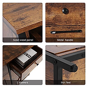 UEV Double Barn Door Style Trash Cabinet, Double Tilt Out Trash Cabinet with Solid Hideaway Drawer,Rustic Kitchen Trash Cabinet,Free Standing Wooden Kitchen Recycling Cabinet Trash Can Holder