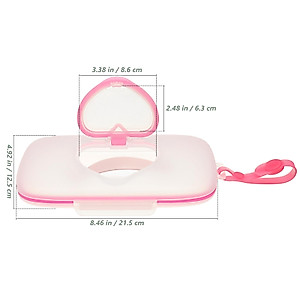 Wipes Dispenser for Travel, Portable Wipe Holder Wipes Container Refillable Diaper Wipe Case for Travel Outdoor Cars Wipes Pouch Reusable Diaper Wipe Holders (Pink)