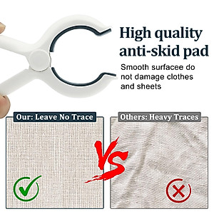 Heavy Duty Plastic Clothes Pins with Anti-Rust Springs,12 Pack Beach Towel Clips, Clothes Pins for Keep Your Towel,Clothes,Blankets to Dry on Clothesline and Hanging Rack