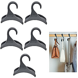 Fydun 5Pcs Purse Door Hanger Bag Arc Closet Hanger Hook for Satchel Coat Haversack Belt StorageWhite for Home Use, Multifunctional Accessory (Grey)