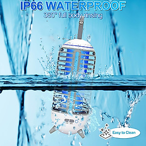 Bug Zapper，Wireless Mosquito Killer Lamp, Indoor and Outdoor Mosquito Killer Lamp, Rechargeable 2 in 1, Suitable for Patio, Home, Backyard, Yard, Garden, Campsite (Blue)