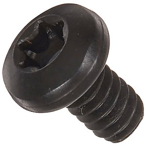 Small Parts Steel Pan Head Machine Screw, Black Oxide Finish, Meets ASME B18.6.3, T15 Star Drive, #6-32 Thread Size, 1/4" Length, Fully Threaded, Imported (Pack of 100)
