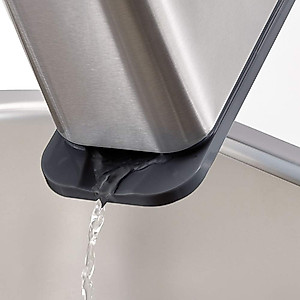 Kitchen Utensil Holder for Countertop Flatware Organizer Utensil Crock Holder Caddy Anti Slip Drip Tray Stainless Steel Flatware Cutlery Drainer Home Kitchen 4 Divider Drip Tray,8.27x3.54x5.39 inch(1)