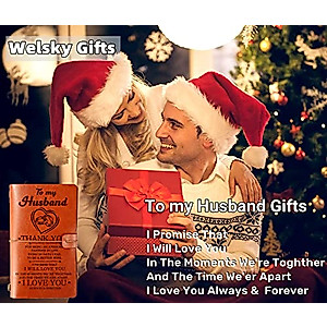 Welsky Anniversary for Him Husband Gifts from Wife, Birthday Gifts for Husband Anniversary Wedding Gifts for Him-I Love You Always&Forever-140 Pages Refillable Journal Husband Appreciation Gifts