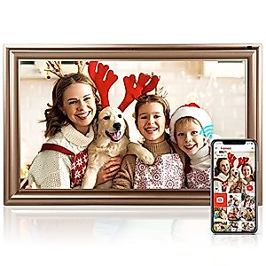 Large Digital Photo Frame 16 Inch, Canupdog 32GB WiFi Digital Picture Frame with 1920 * 1080 Full HD IPS Touchscreen, Auto-Rotate, Wall Mountable, Motion Sensor, Share via App from Anywhere