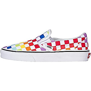 Vans Unisex Authentic Skate Shoe Sneaker (13 Women / 11.5 Men M US, (Checkerboard) Rainbow/True White 7267)