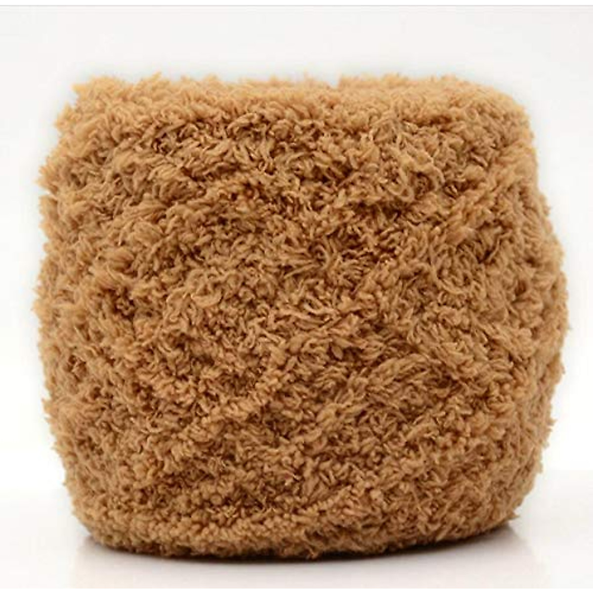 OURVER (25 Khaki) Celine lin One Skein Super Soft Warm Coral Fleece Fluffy Knitting Yarn Baby Blanket Yarn, 5 Rolls x100g