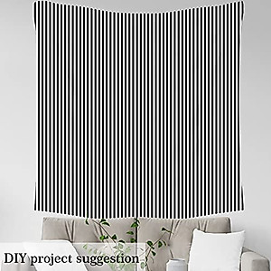 Black and White Striped Upholstery Fabric, Geometric Stripes Lines Fabric by The Yard, Abstract Modern Decorative Fabric, DIY Indoor Outdoor Fabric, Craft Patchwork for Quilting Sewing, 2 Yards