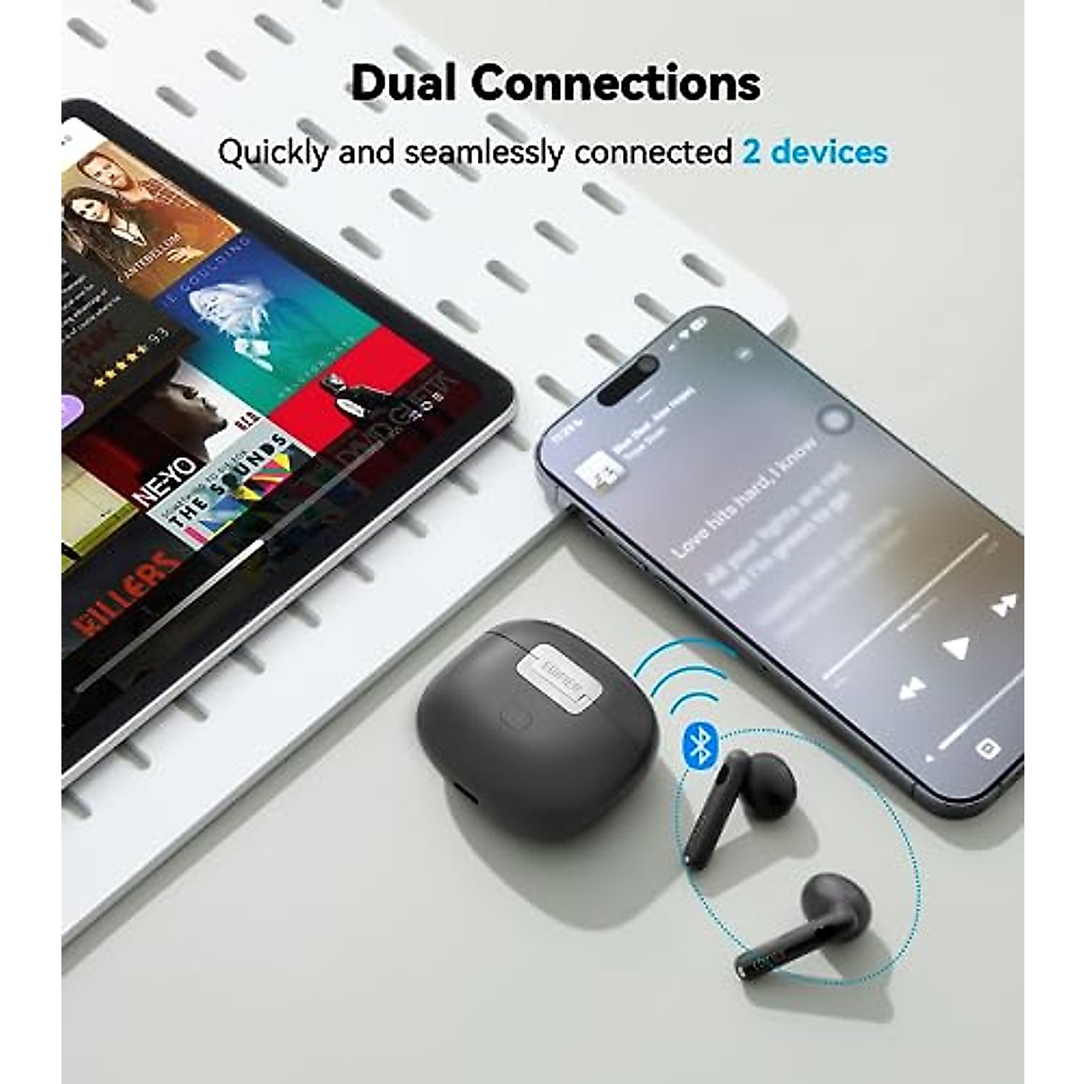 Edifier W320TN Adaptive Active Noise Cancelling Earbuds, LDAC & Hi-Res Audio Wireless, 6 Microphones AI Call Noise Cancellation, in-Ear Detection, App Control, Fast Charge, IP54, Bluetooth 5.3 - Gray