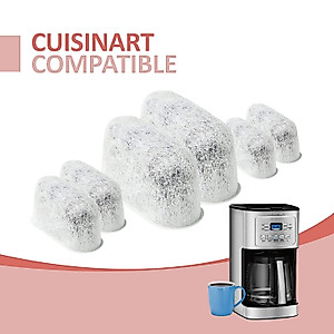 Pack of 6 Replacement Charcoal Water Filters for All Cuisinart Coffee Machines - Cuisinart Compatible (NOT KEURIG) Filters Fit Both Newer & Older Models Cuisinart Coffee Makers