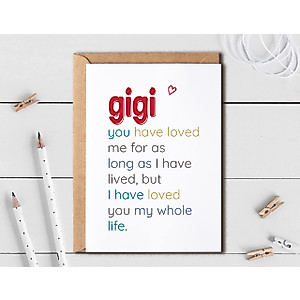 Gigi You Have Loved - Special Gigi's Day Card - Birthday Card For Gigi - Sentimental Card For Gigi - Meaningful Card For Gigi…