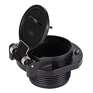 ATIE Pool Free Rotation Snap-Lock Vacuum Vac Lock Safety Wall Fitting W400BBKP/600-2201 for Zodiac, Hayward, Pentair Suction Pool Cleaners (Black)