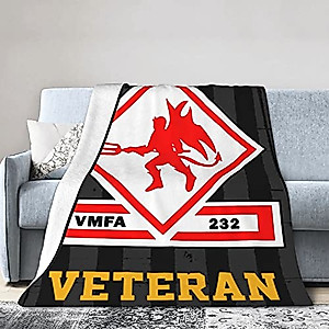 Vmfa-232 Throw Blanket Fleece Blanket Bed Sofas Warm Throw Blanket All Season Warm 80"X60"