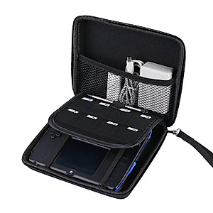 AKWOX Compatible/Replacement for Nintendo 2DS Waterproof Travel Carrying Protectove Case with 8 Game Holders