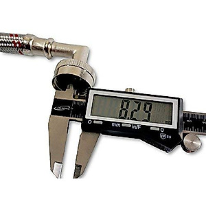 Premium Stainless Steel Washing Machine Hoses with 90 Degree Elbow, 6 Ft Burst Proof (2 Pack) Red and Blue Striped Water Connection Inlet Supply Lines