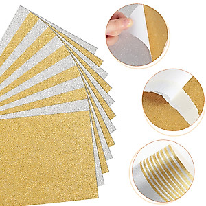 VGOODALL Glitter Paper Cardstock,20 Sheets Silver Gold Glitter Cardstock A4 Size 250gms Craft Paper Christmas Cardstock Christmas Gift Wrapping For Card Making Scrapbooking DIY