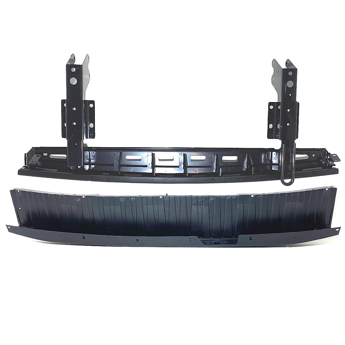 2015 2016 2017 2018 2019 2020 2021 2022 2023 2024 Compatible With Ford Transit 150 250 350 350HD Rear Bumper Cover Without Sensor Holes, Reinforcement Bracket, Left Right Reflectors