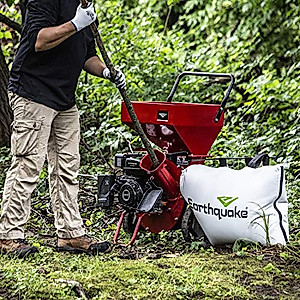 Earthquake Chipper Shredder K33,33964 Heavy Duty 301cc, 4 Cycle Viper Engine, 5-Year Warranty, Dock-and-Lock Debris Bag, 3" Max Wood Diameter Capacity, Red