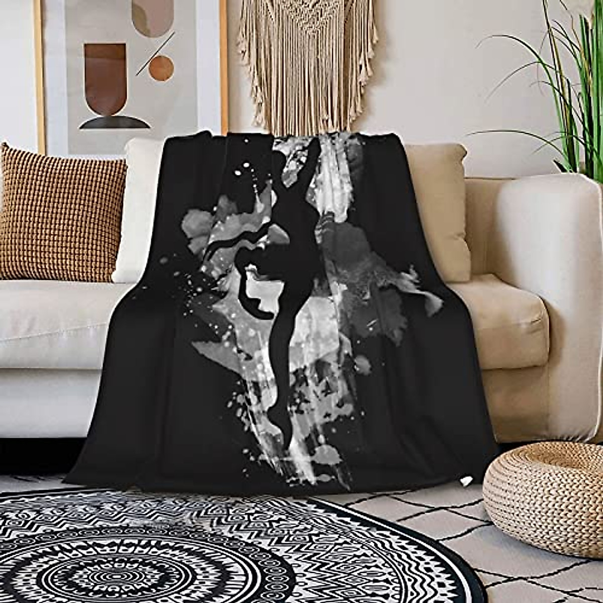 Ballet Beauty Dance Throw Blanket Warm Ultra-Soft Micro Fleece Blanket for Bed Couch Living Room