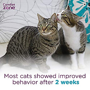 Comfort Zone Multi Cat Calming Diffuser Starter Kit: 1 Diffuser & 2 Refills; Pheromones to Reduce Cat Fighting, Spraying & Scratching